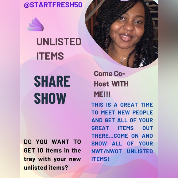 Other | Listed Unlisted Items Share Show May 1 63pm Est | Poshmark